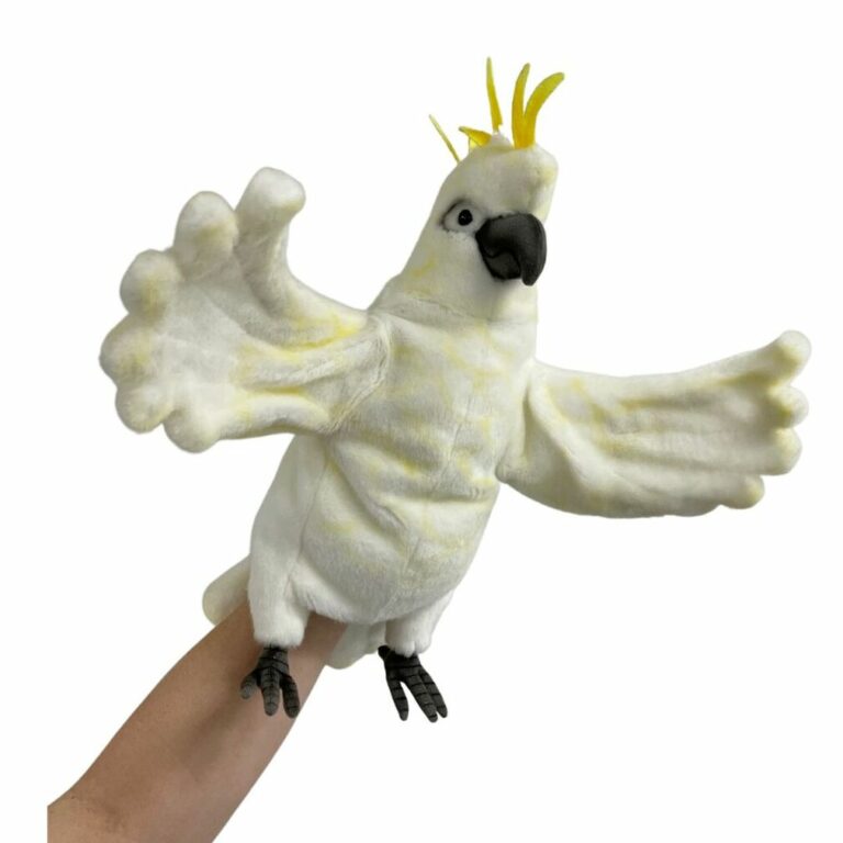 Hansa Cockatoo Puppet – Realistic Australian Bird Hand Puppet